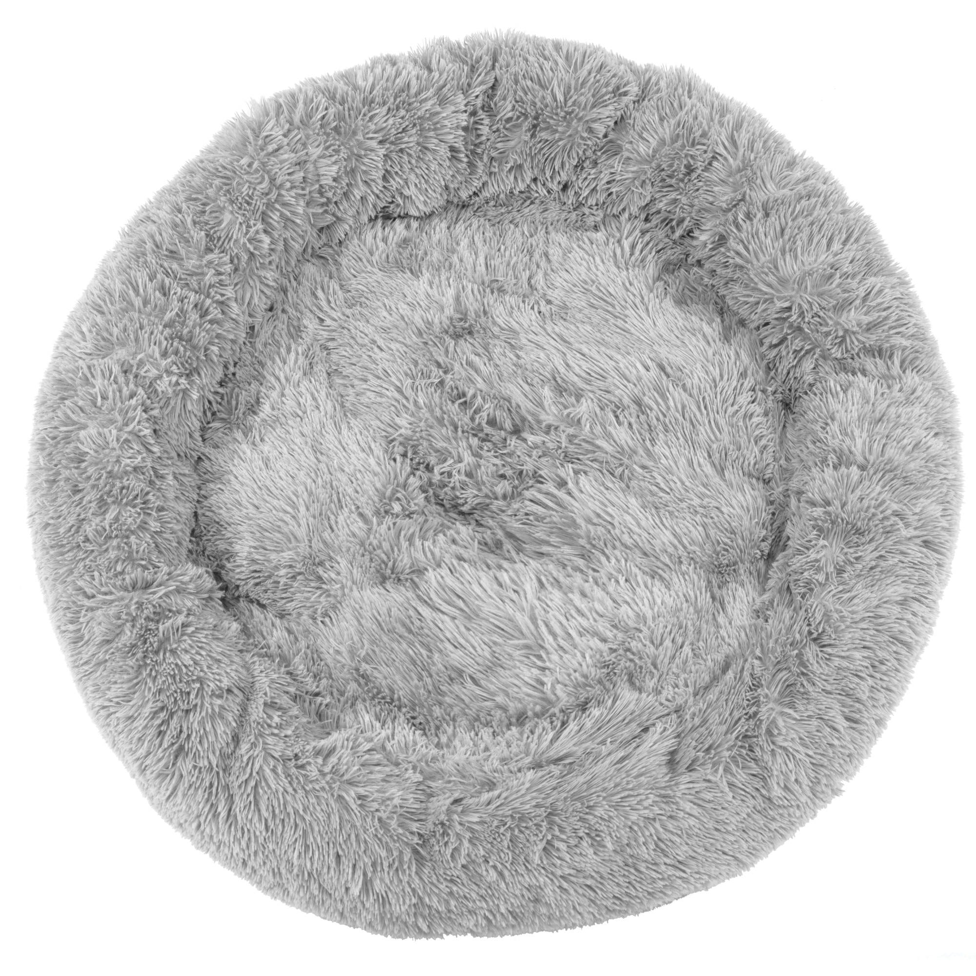 Pat rotund pentru caini si pisici, PuppyJoy, 120CM, Gri - eMAG.ro