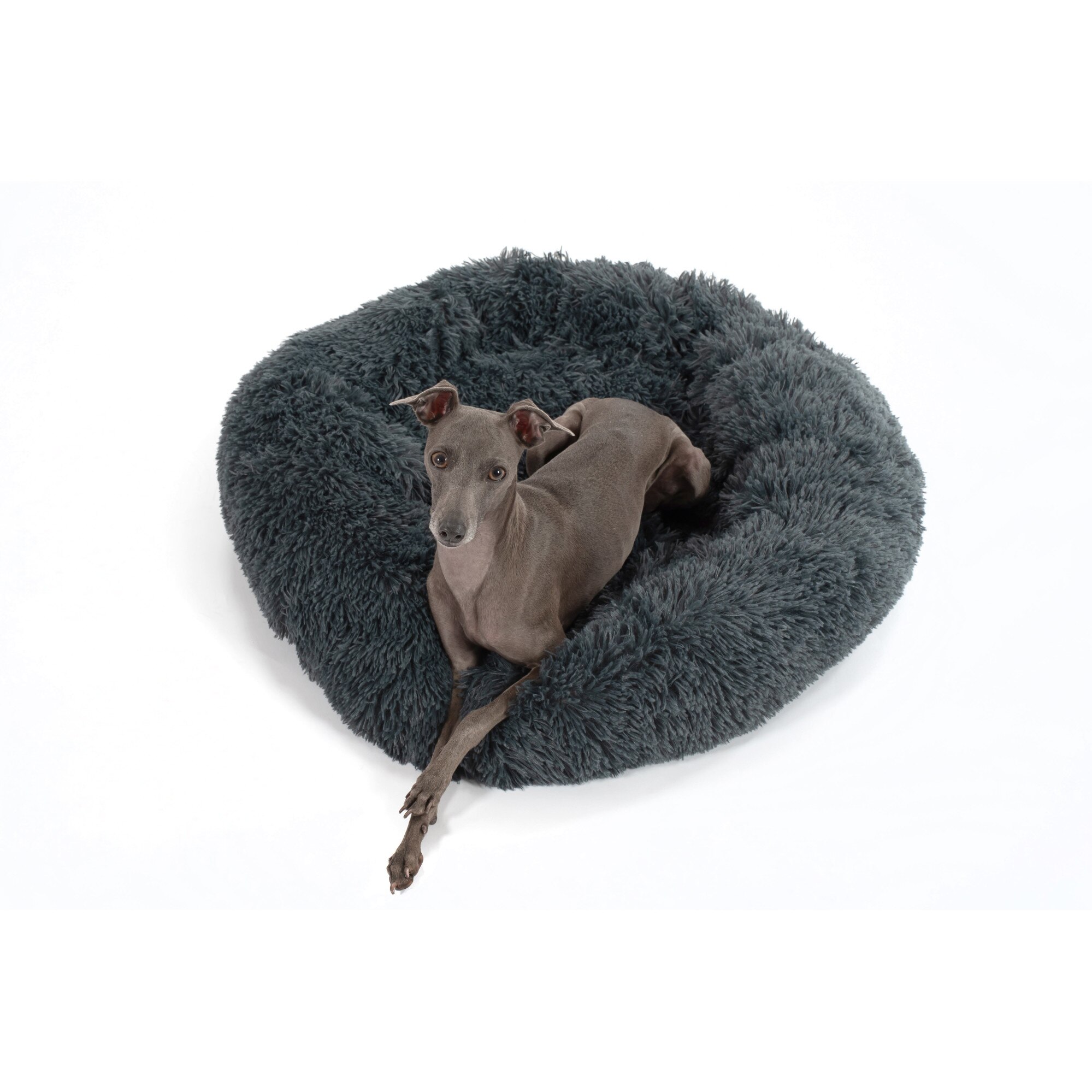 Pat rotund pentru caini si pisici, PuppyJoy, 70 CM, Gri - eMAG.ro