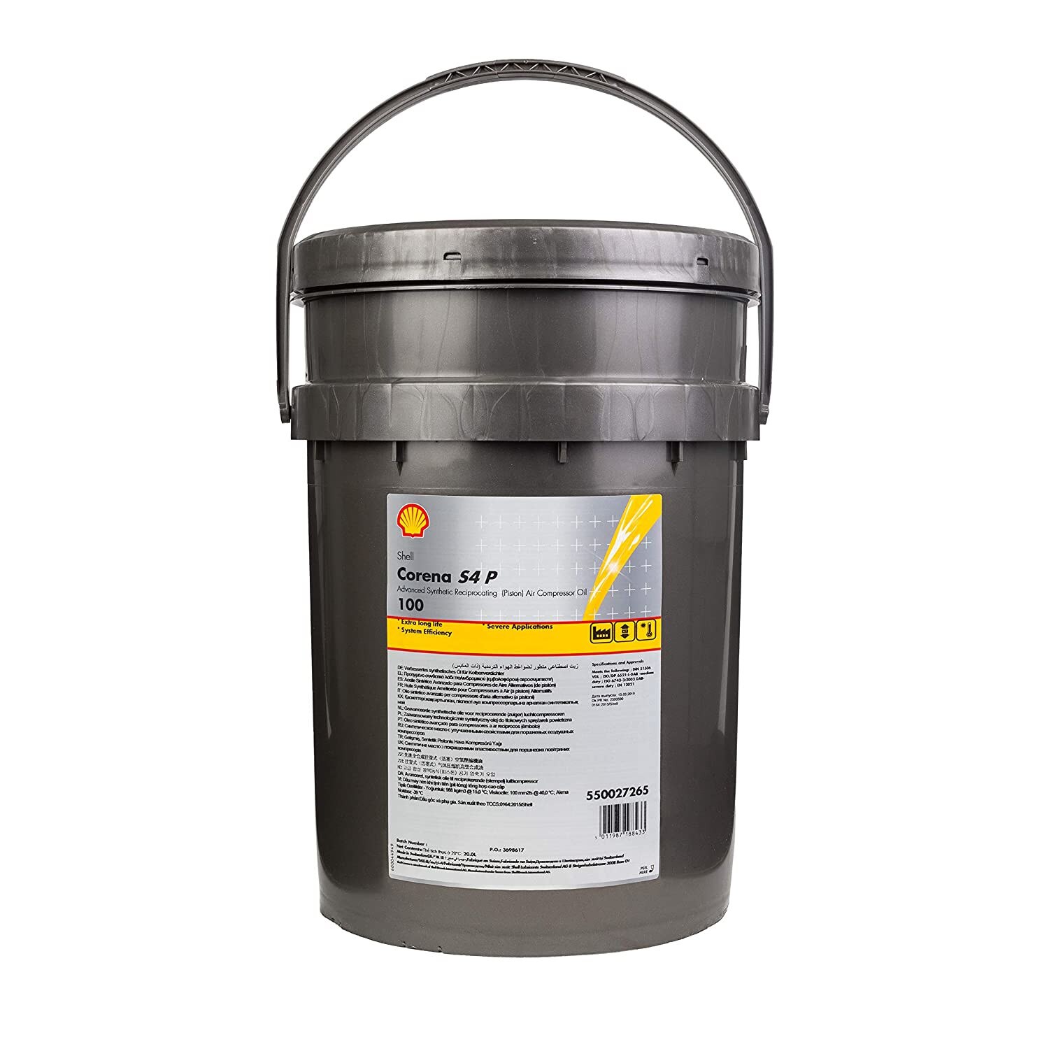 Ulei pentru protectia compresoarelor de aer, Shell, 100, Full-sintetic ...