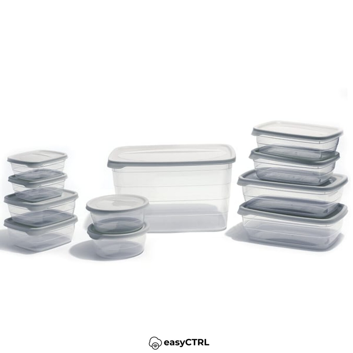 Set 11 caserole alimentare cu capac, fara BPA, 250ml, 300ml, 500ml, 600ml, 1200ml, 6000ml - eMAG.ro