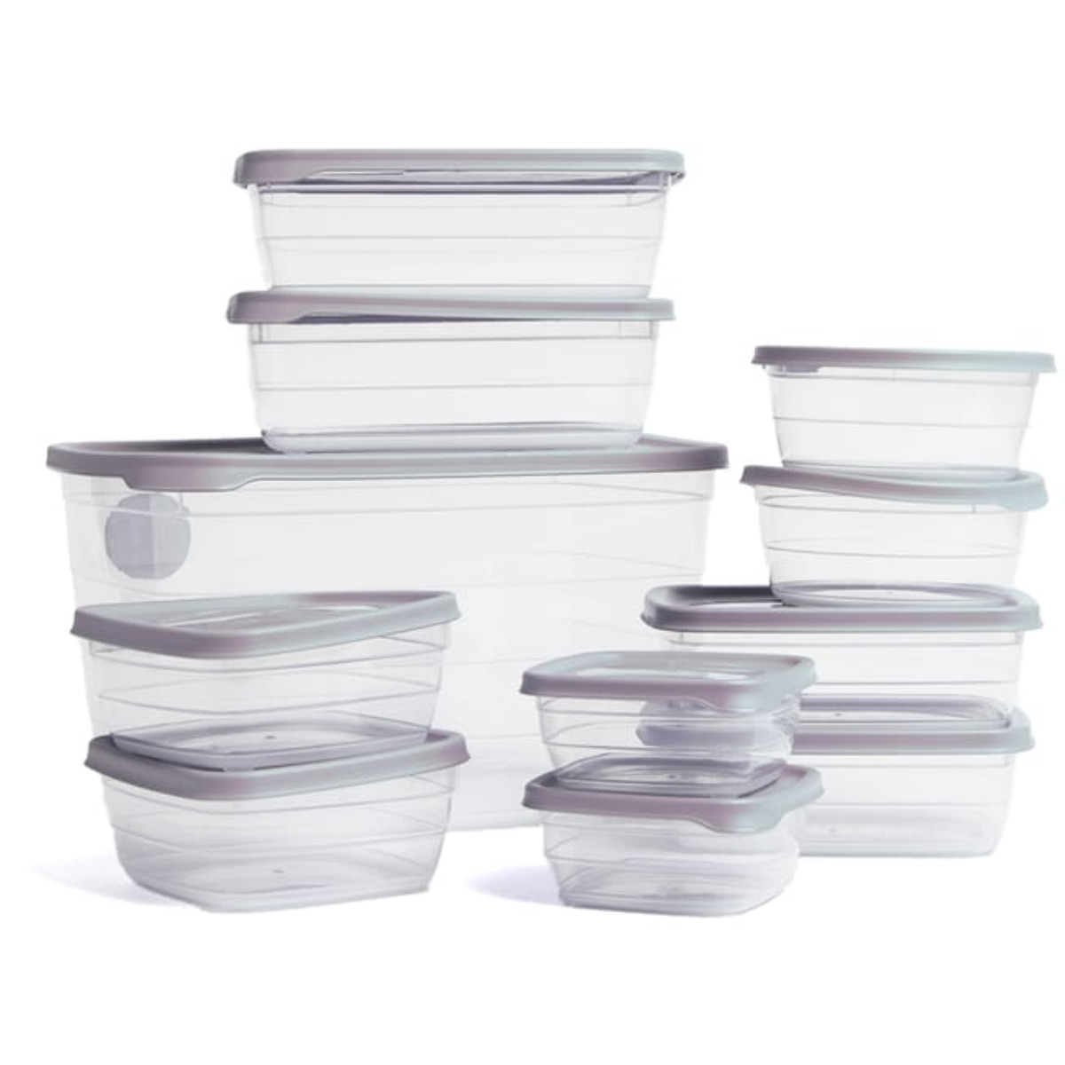 Set 11 caserole alimentare cu capac, fara BPA, 250ml, 300ml, 500ml ...