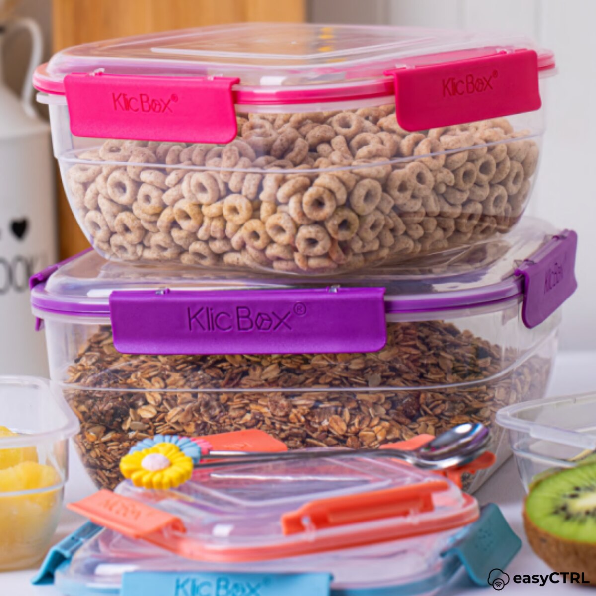 Комплект от 4 гювечета с капак, херметично затваряне, без BPA, 400 ml ...