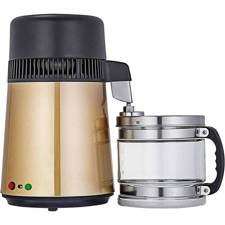 Distilator de apa, 220V, 2 L/H, 4L, 750W, otel inoxidabil, auriu - eMAG.ro
