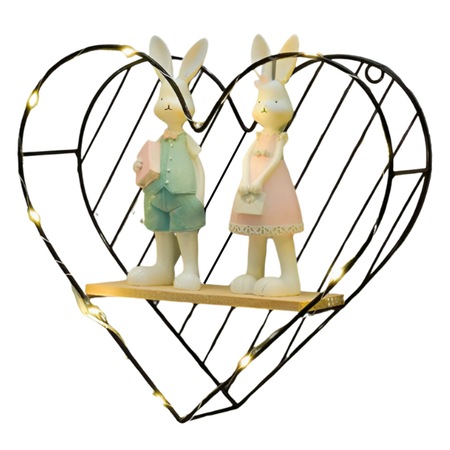 Modern dekoratív polc nappali, hálószoba, szív alakú, falra akasztható ...