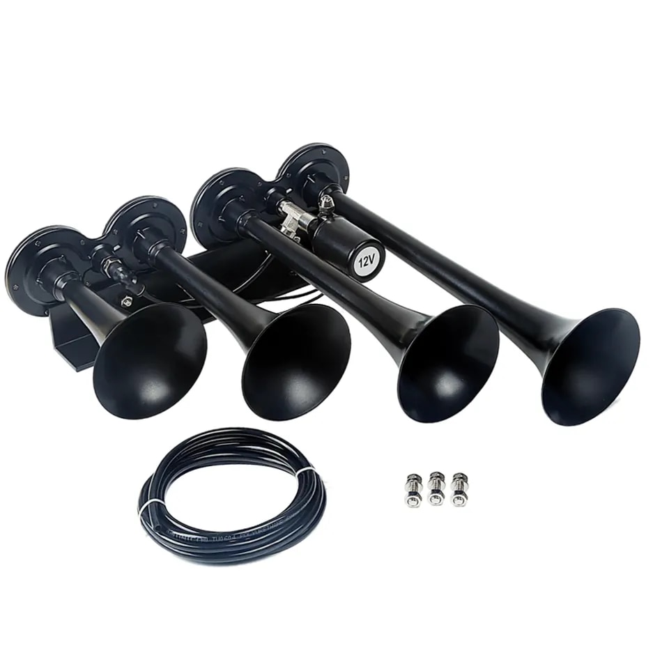 Claxon 4 goarne cu compresor 12/24V 185db black - eMAG.ro