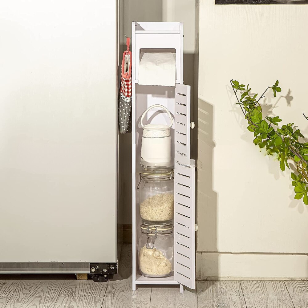 Dulap Baie Modern 2 Usi si 4 polite de depozitare, cu Suport pentru ...