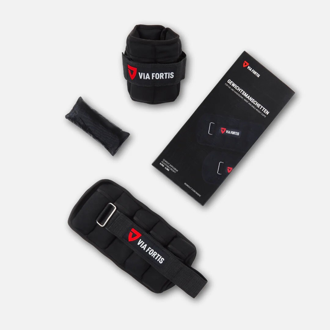 Комплект от 2 броя тежести VIA FORTIS, за глезен и китка, 1,6 кг ...