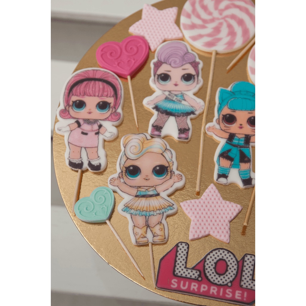 Set 19 decoratiuni pentru tort, LOL SURPRISE 2D, Multicolor - eMAG.ro