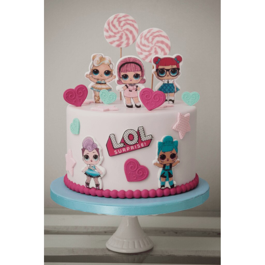 Set 19 decoratiuni pentru tort, LOL SURPRISE 2D, Multicolor - eMAG.ro