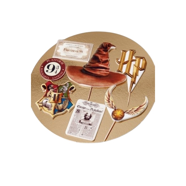 Set 7 decoratiuni tort Harry Potter, Multicolor - eMAG.ro