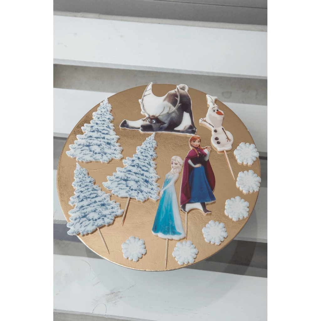 Set decoratiuni tort Frozen 14 Piese, 2D - eMAG.ro