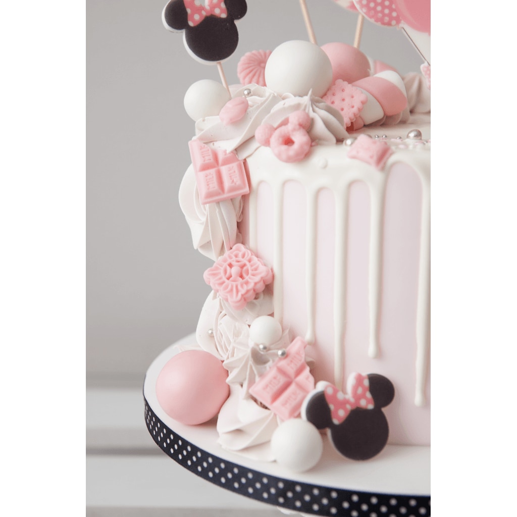 Set 17 decoratiuni tort Minni Mouse, Multicolor - eMAG.ro