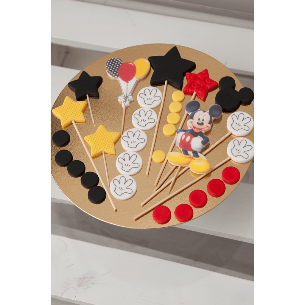 Set 30 decoratiuni pentru tort, Mickey Mouse, 2D - eMAG.ro