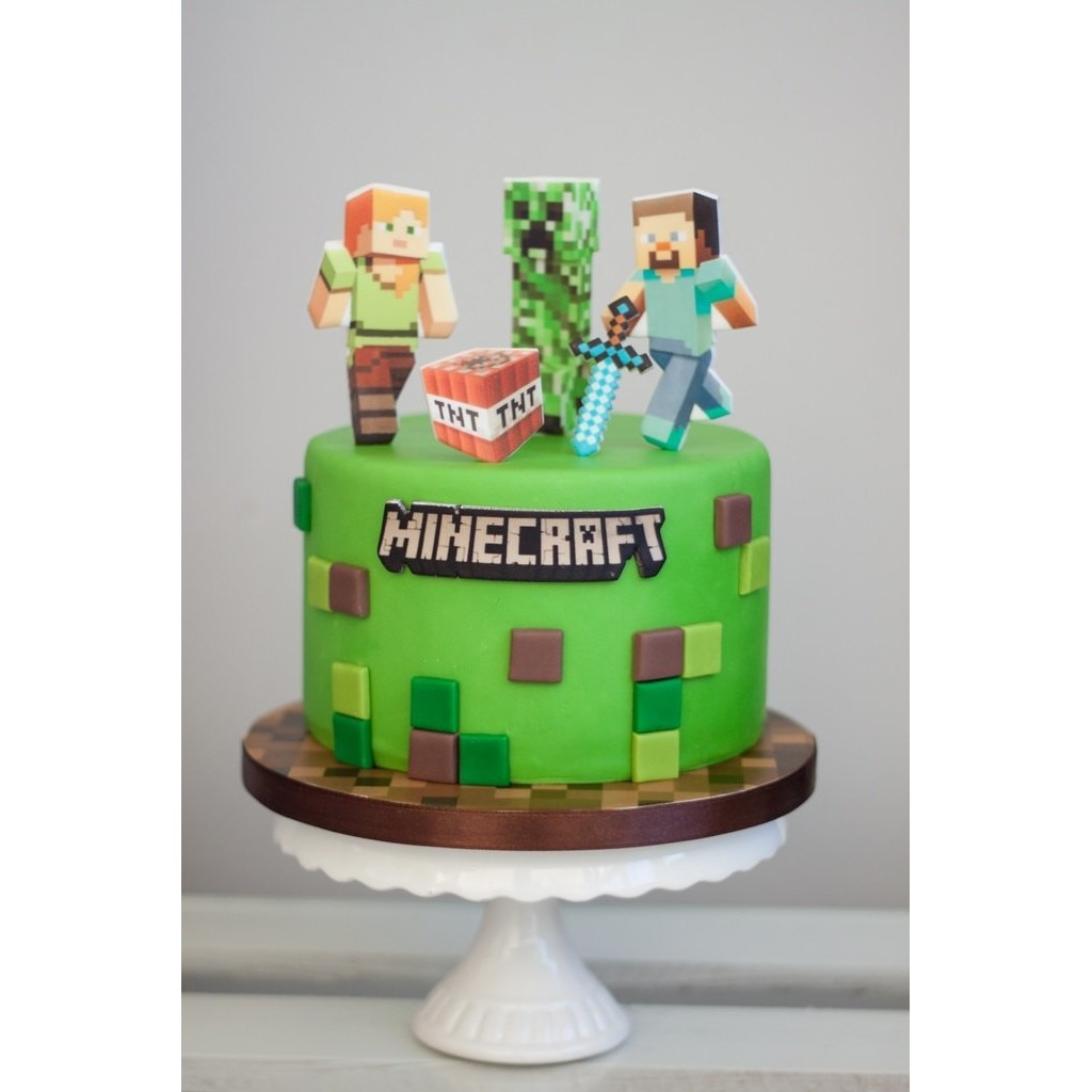 Set 21 decoratiuni pentru tort, Minecraft - eMAG.ro