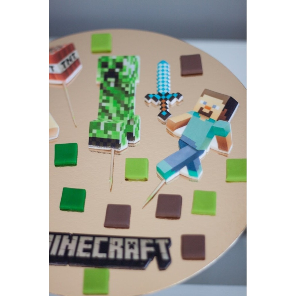 Комплект от 21 декорации за торта, Minecraft - eMAG.bg