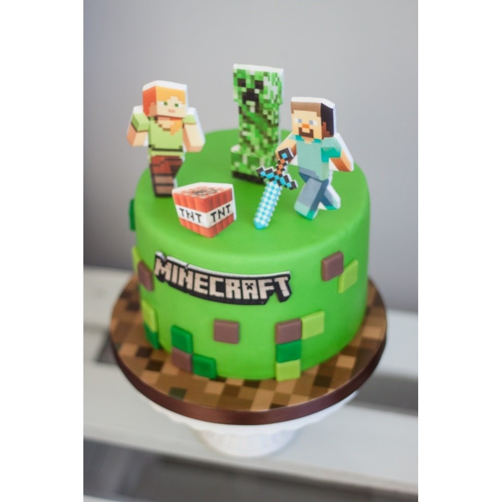 Set 21 decoratiuni pentru tort, Minecraft - eMAG.ro