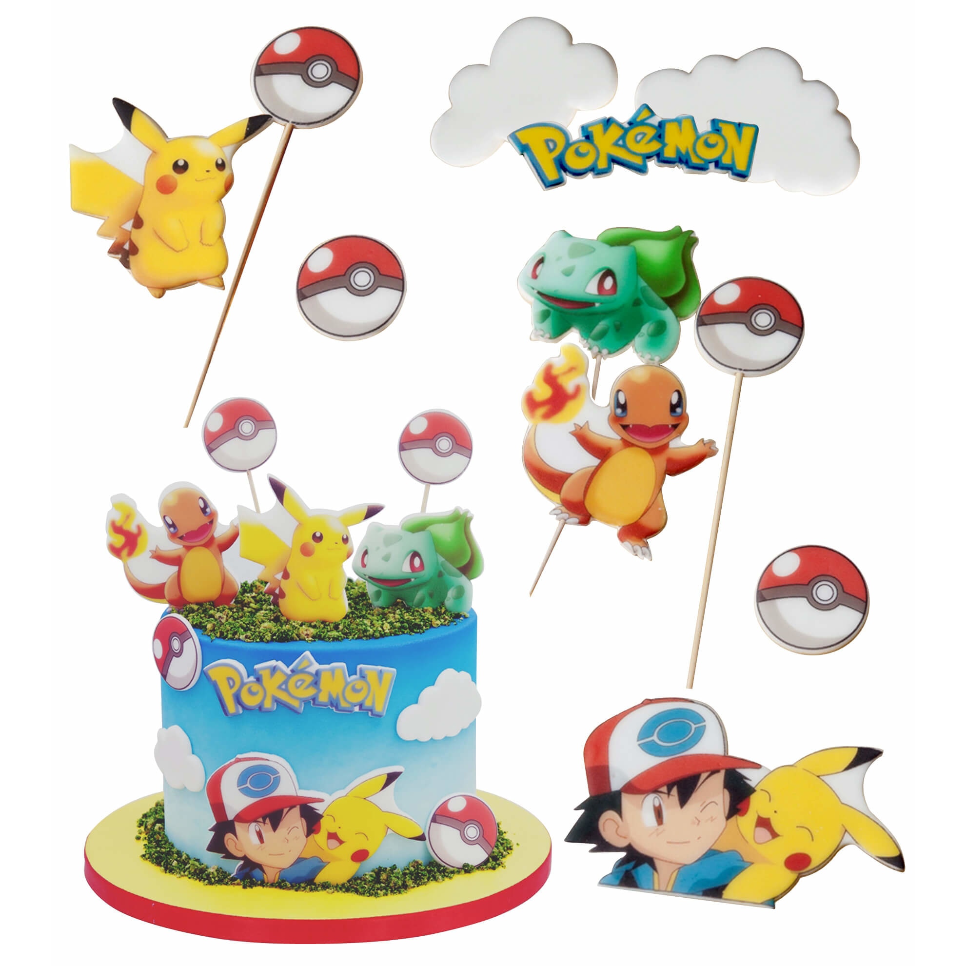 Set decoratiuni pentru tort, Multicolor - eMAG.ro