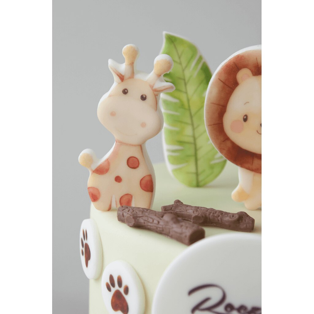 Set 12 decoratiuni, Tort Safari, 2D, Multicolor - eMAG.ro