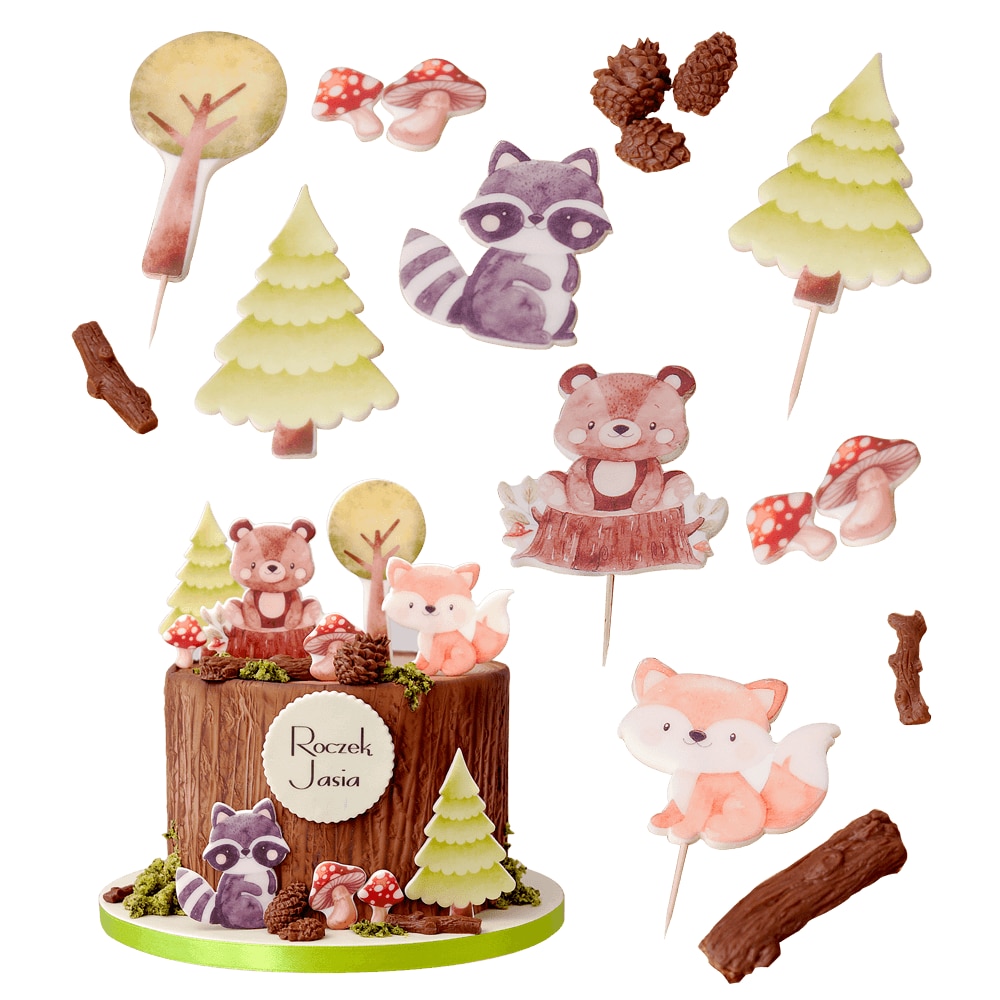 Set 16 decoratiuni pentru tort, Multicolor - eMAG.ro