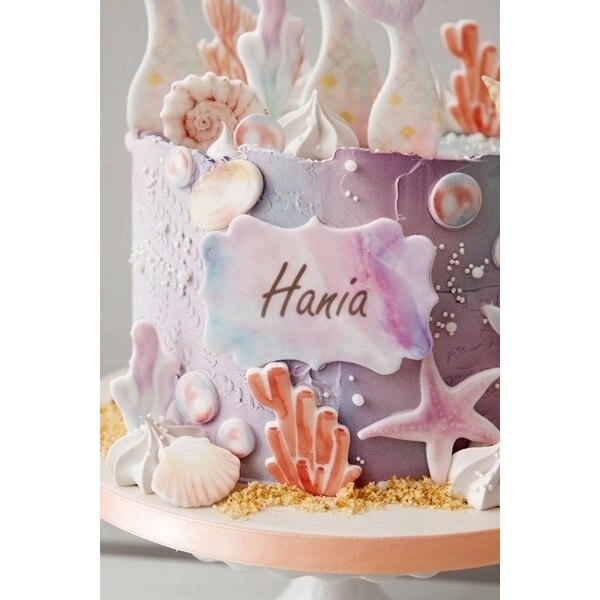 Set 19 decoratiuni pentru tort, Sirena, 2D - eMAG.ro