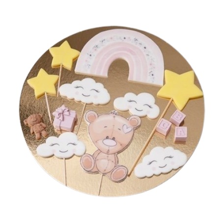 Set 14 decoratiuni pentru tort, Cake Aniversare, 2D - eMAG.ro