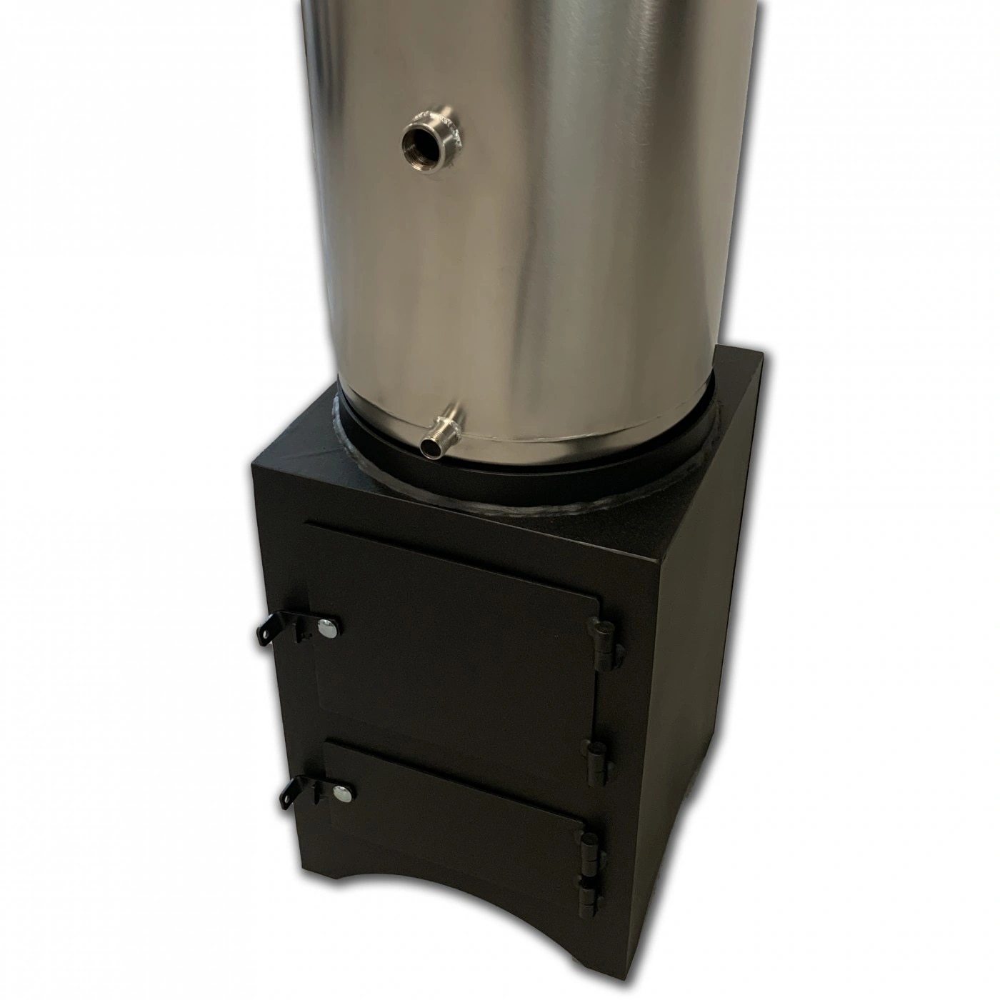 Ansamblu boiler inox alimentar 90 litri cu focar, sursa foc sau ...