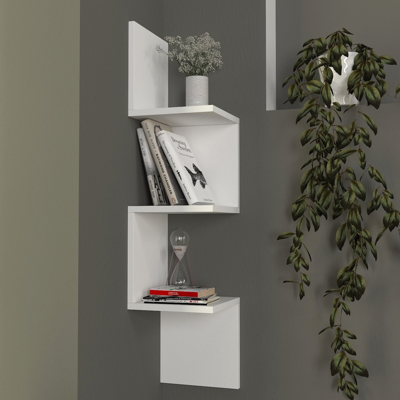 Etajera de Perete pentru Colt, UnicUtil, 25 x 25 x 105 cm, PAL, 3 ...