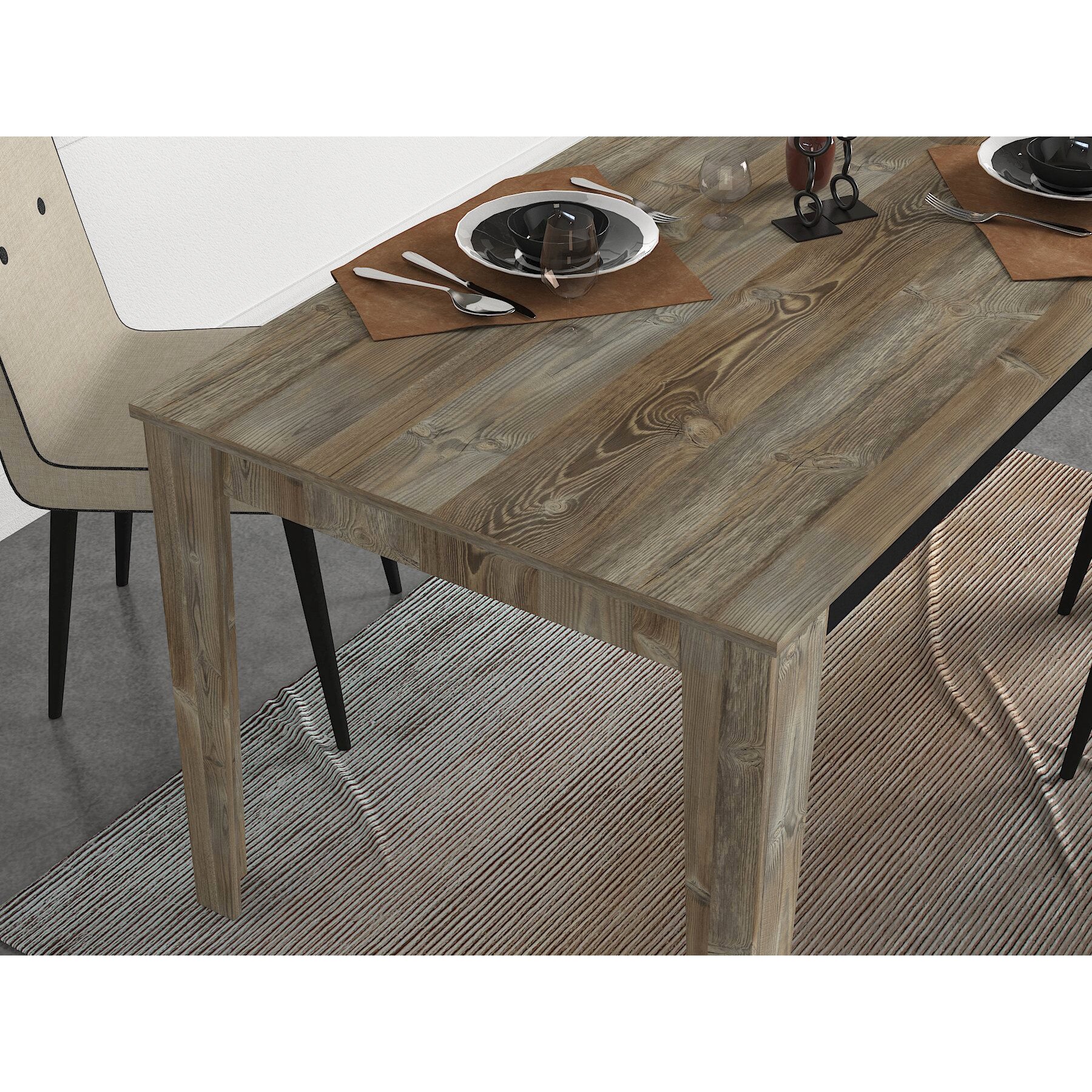 Masa Moderna pentru Living/Bucatarie, UnicUtil, 145 x 85 x 76, Maro ...