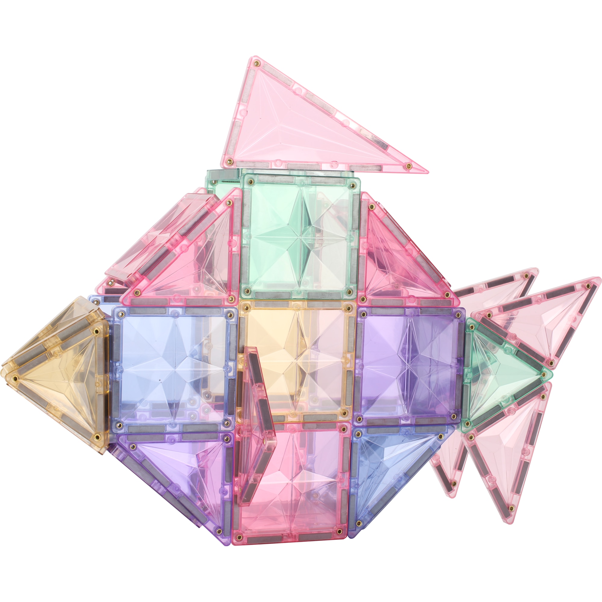 Set de Constructie Magnetic, 177 Piese de Forme Geometrice Diferite ...