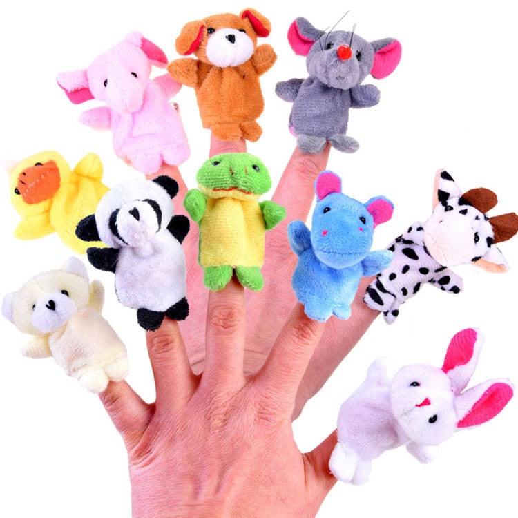 Set 10 figurine de plus, Finger Animals, 5 cm - eMAG.ro