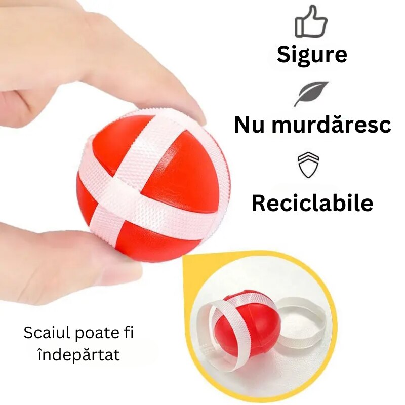 Joc Darts pentru Copii cu Arc Elastic, Tinta Dinozaur, Include 6 Mingi ...