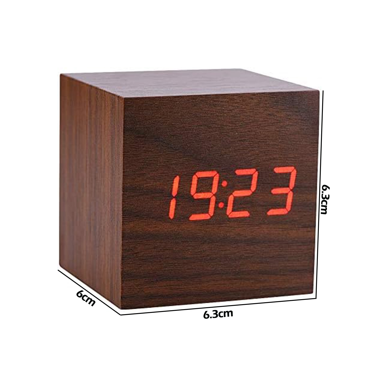 Ceas digital LED, NUODWELL, Afisarea timpului si a temperaturii, Modul ...