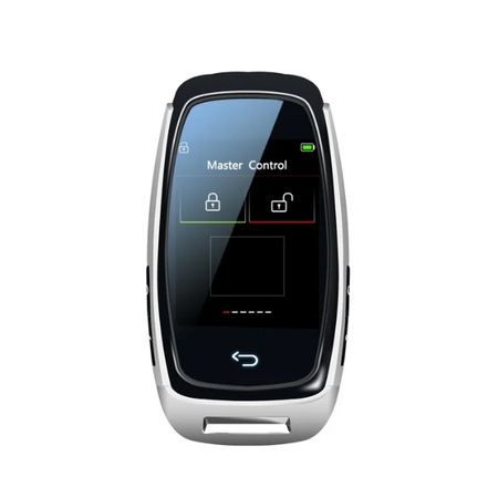 Cheie Auto Smart iSmartKey cu ecran LCD, Argintiu, 4 Butoane, Keyless ...