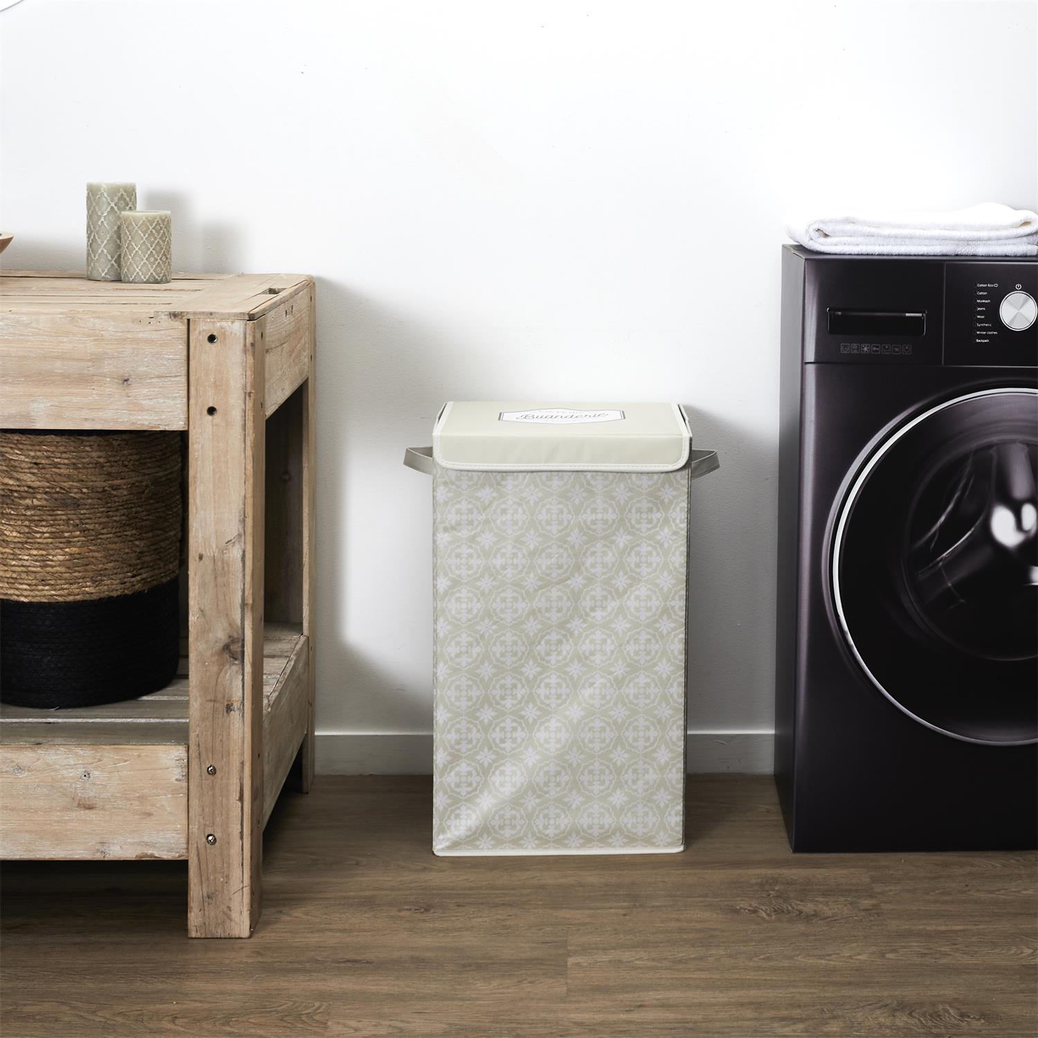 Cos cu capac pentru rufe murdare, 1 compartiment, 60x35x30 cm, Happymax ...