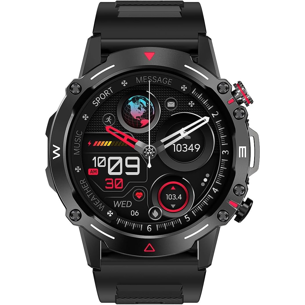 Ceas smartwatch barbati, 1.43 inch AMOLED, apel bluetooth HD, multi ...