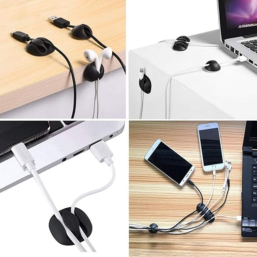 Set 20 suport organizare cabluri, AEWOYAD, 4 dimensiuni diferite ...