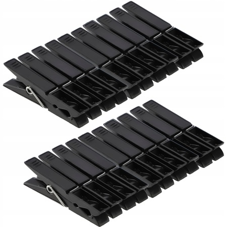 20 db-os ruhacsipesz készlet, Kadax, Műanyag/fém, Fekete - eMAG.hu