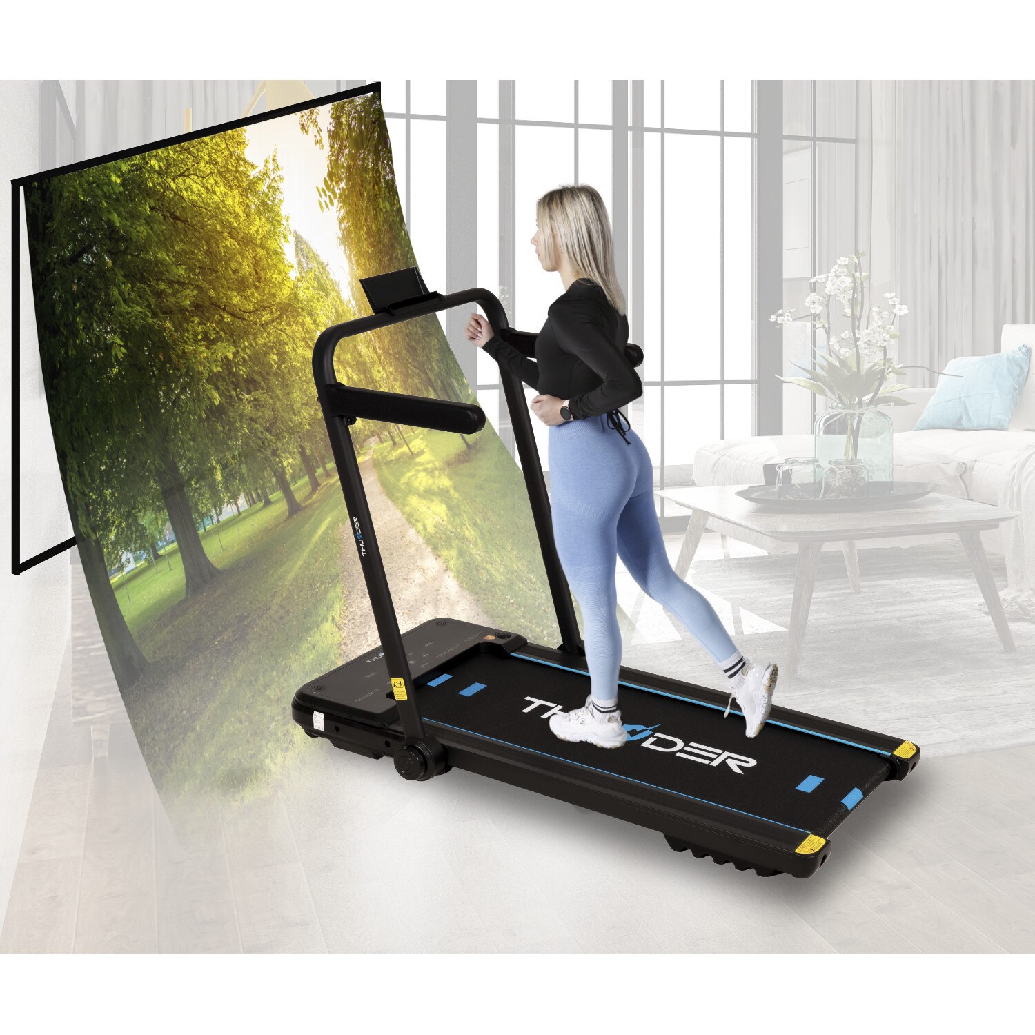 Elektromos futópad, Thunder, Impact-Black, Bluetooth, maximális ...