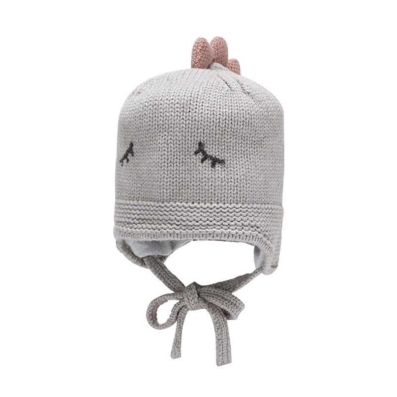 Caciula pentru copii, model dinozaur somnoros cu prindere sub barbie ...