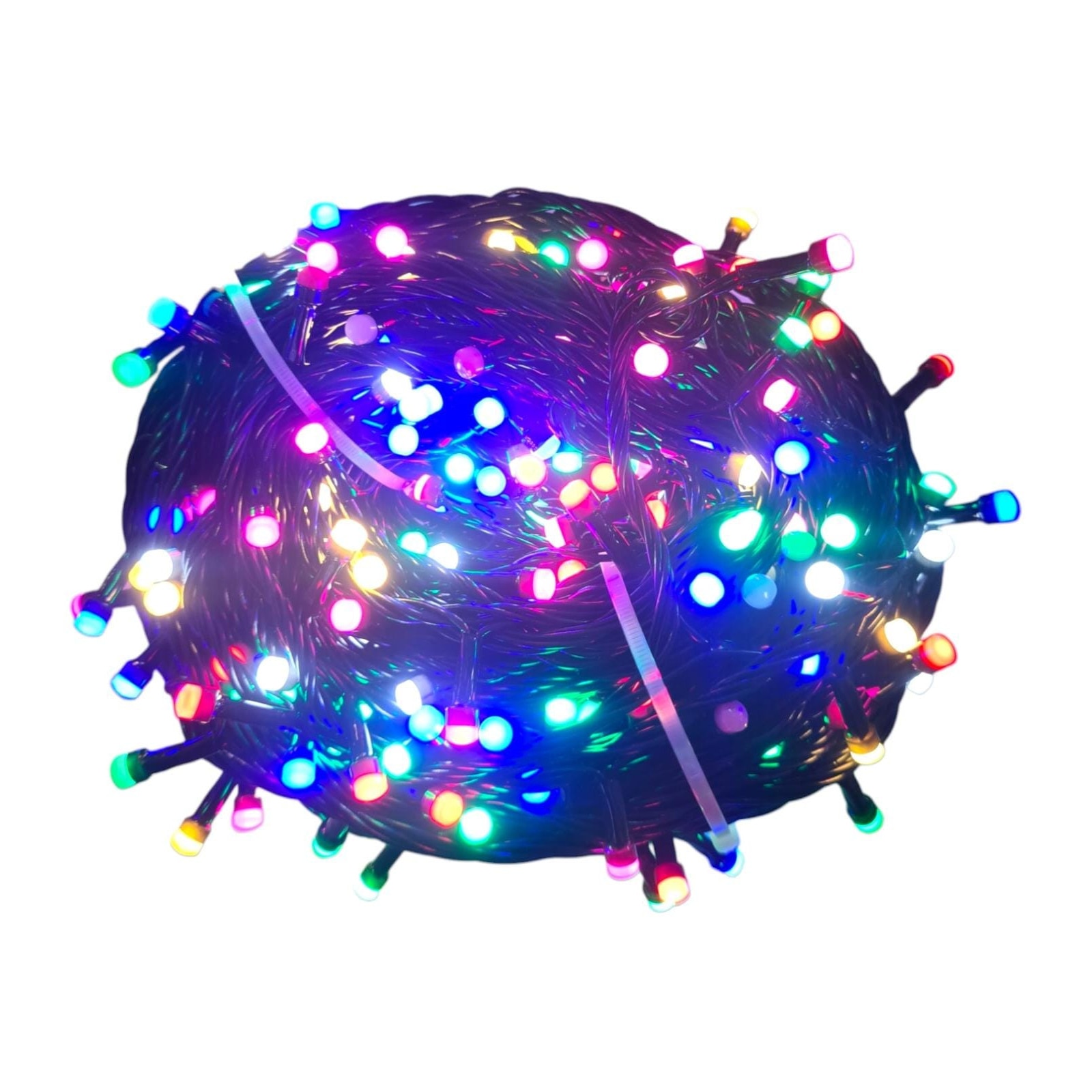 Instalatie de Craciun, 10 m, Liniara, Multicolor, 100 leduri plate cu ...