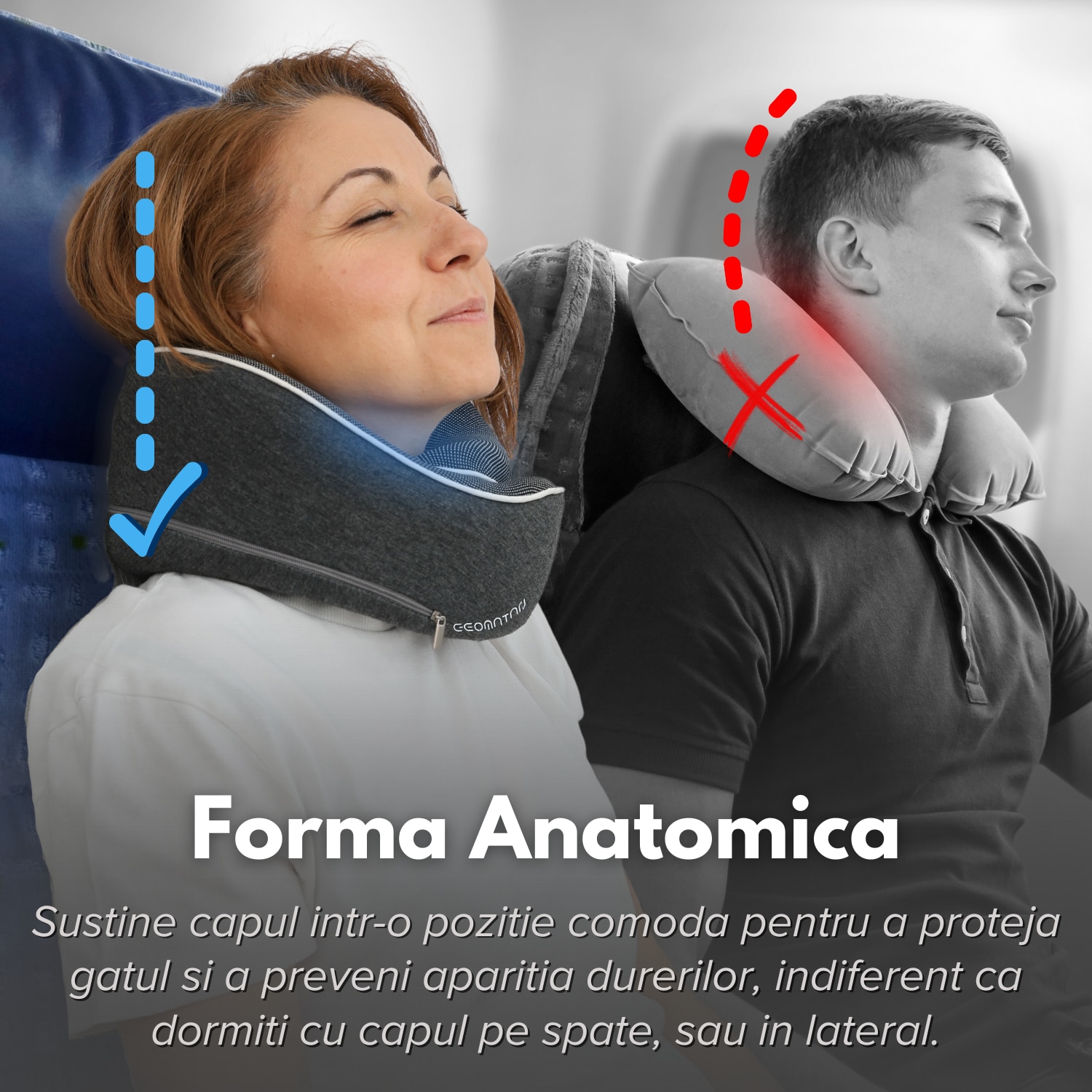 Perna de Calatorie pentru Gat, pentru Avion si Masina, din Spuma cu ...