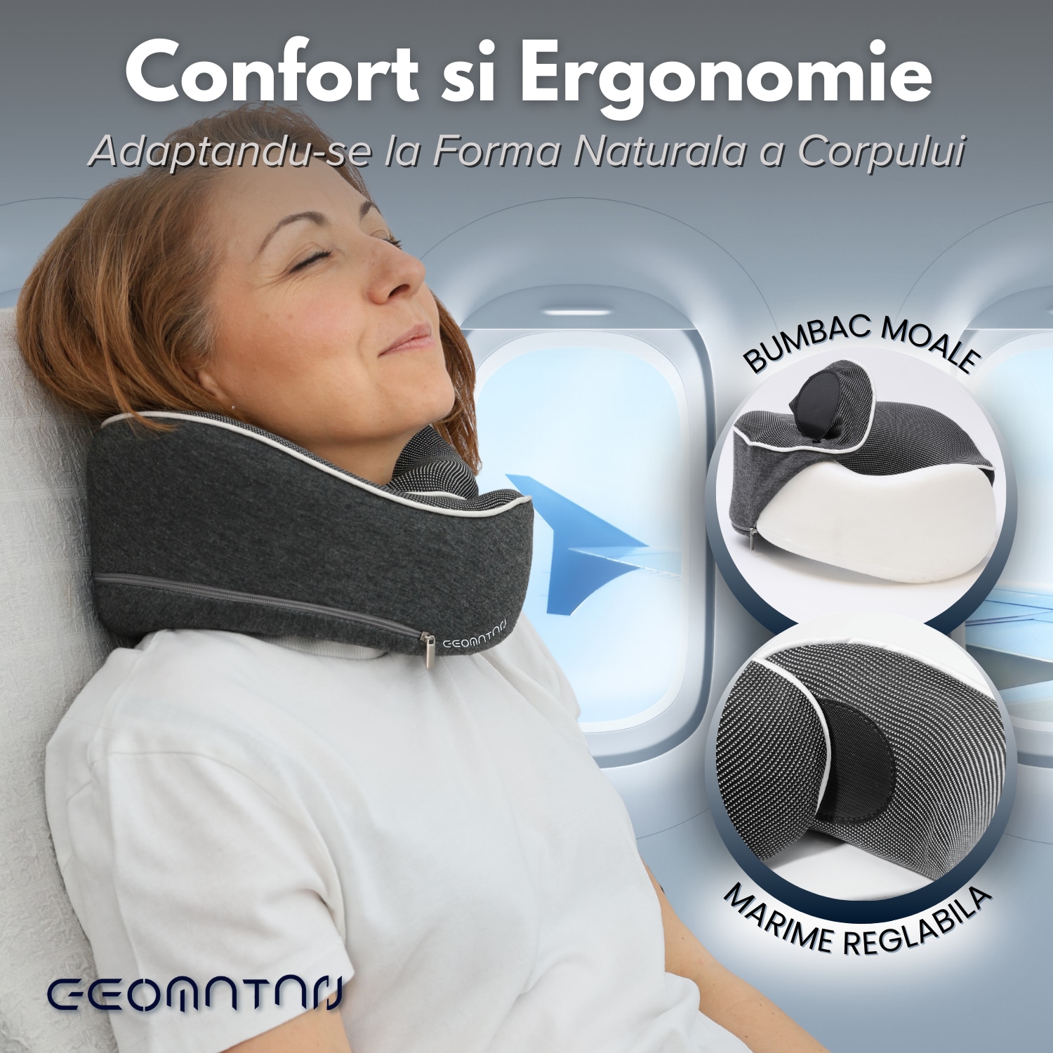 Perna de Calatorie pentru Gat, pentru Avion si Masina, din Spuma cu ...