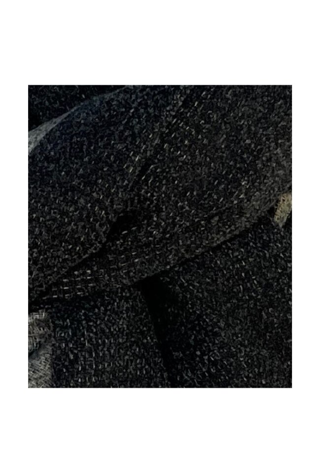 Fular tip sal, cu doua fete uni, Dacali, negru glossy, 185x75 cm - eMAG.ro
