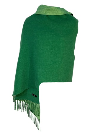 Fular tip sal, cu doua fete uni, Dacali, verde moss, 185x75 cm - eMAG.ro