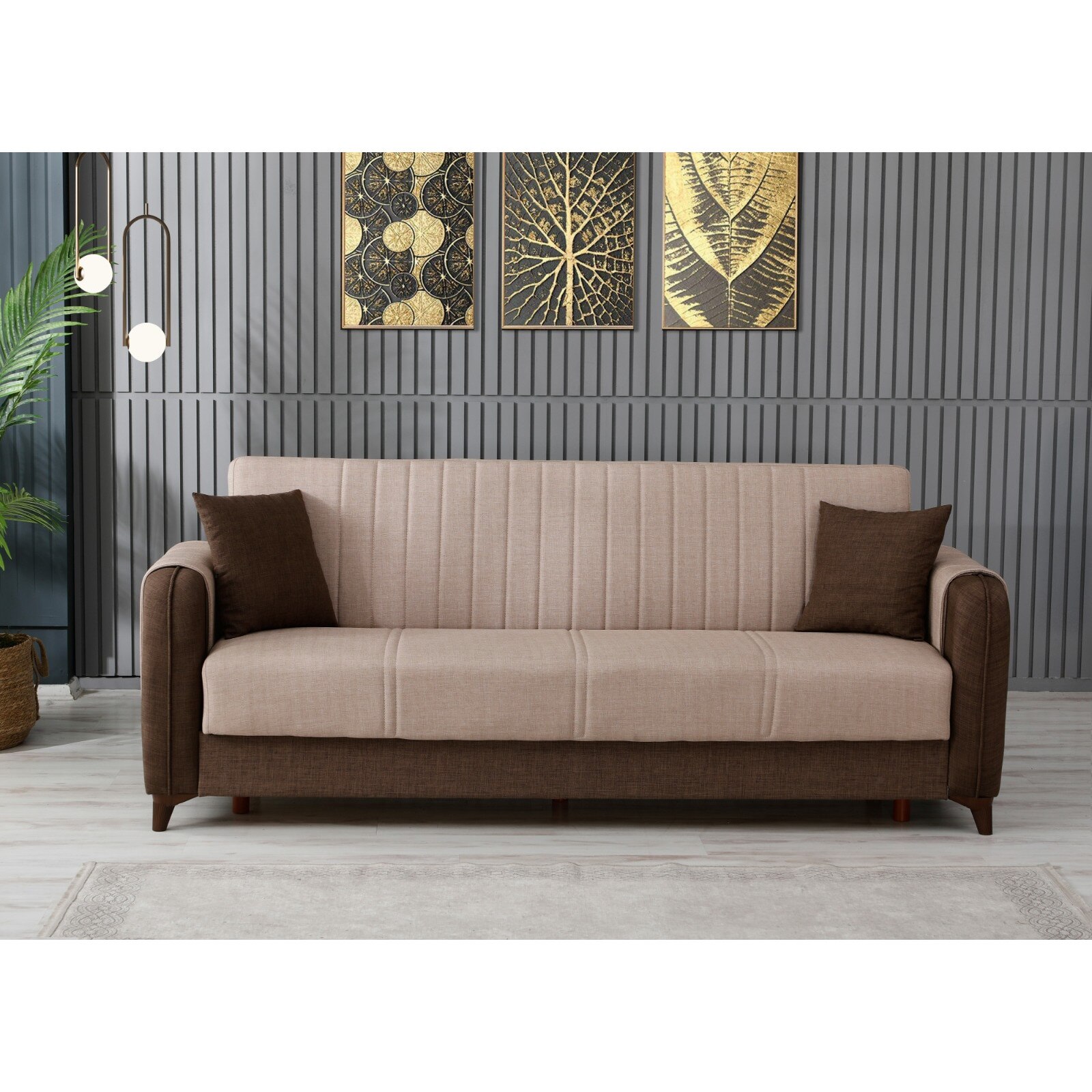 Canapea extensibila Maria 220x84x88 cm Maro - eMAG.ro