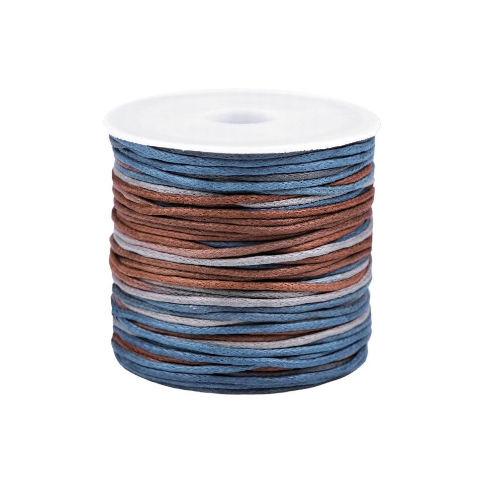 Snur curcubeu din bumbac, diametru 1 mm, lungime 20 m, Maro - eMAG.ro