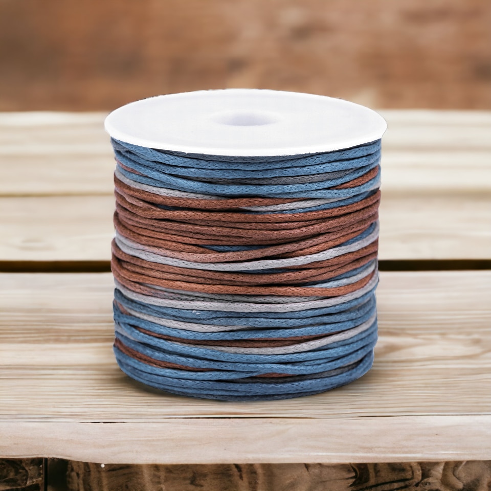 Snur curcubeu din bumbac, diametru 1 mm, lungime 20 m, Maro - eMAG.ro