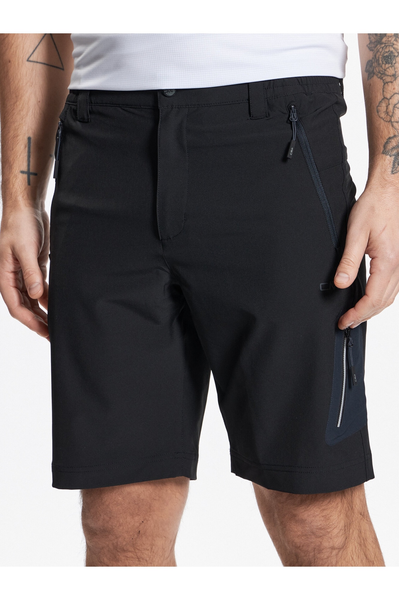 Pantaloni scurti barbati, CMP, 0000302541430_56, Poliester, Negru, 56 ...