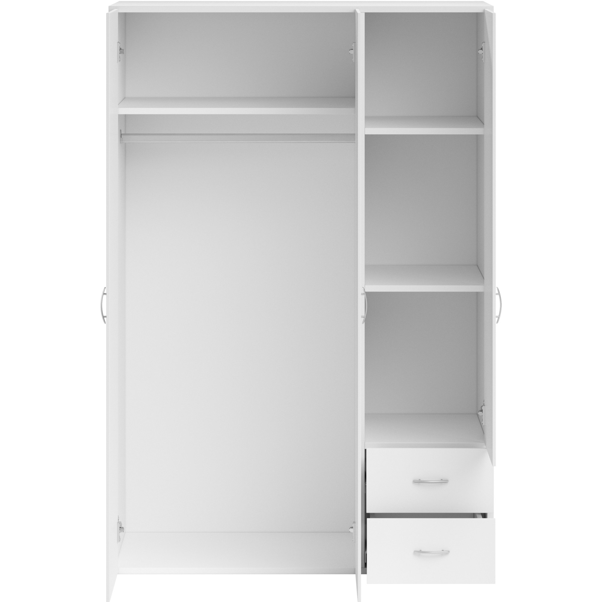 Dulap Base 3, 2 usi, 120x177x52 cm, PAL, Culoare Alb - eMAG.ro