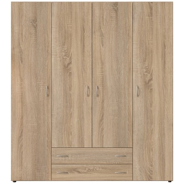 Dulap Base 4, 4 usi, 160x177x52 cm, PAL, Culoare Sonoma - eMAG.ro